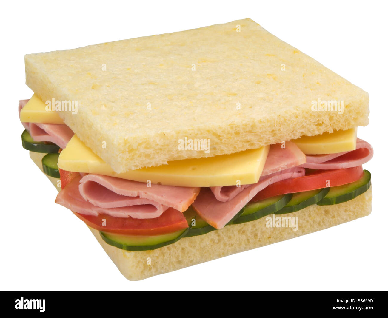 Ham Sandwich(clipping path Stock Photo - Alamy