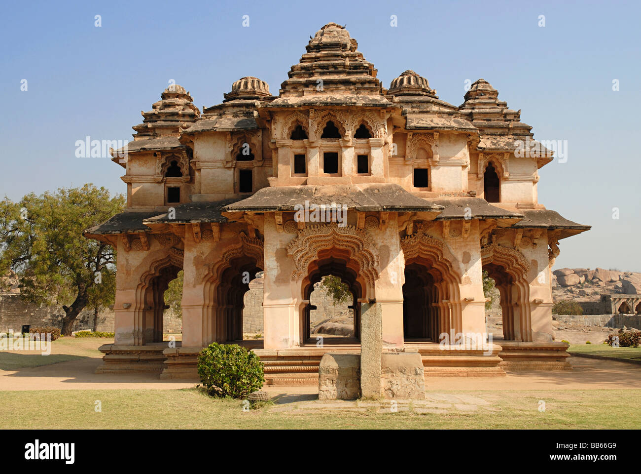 Hampi - Karnataka - Lotus Mahal, General - View Stock Photo - Alamy