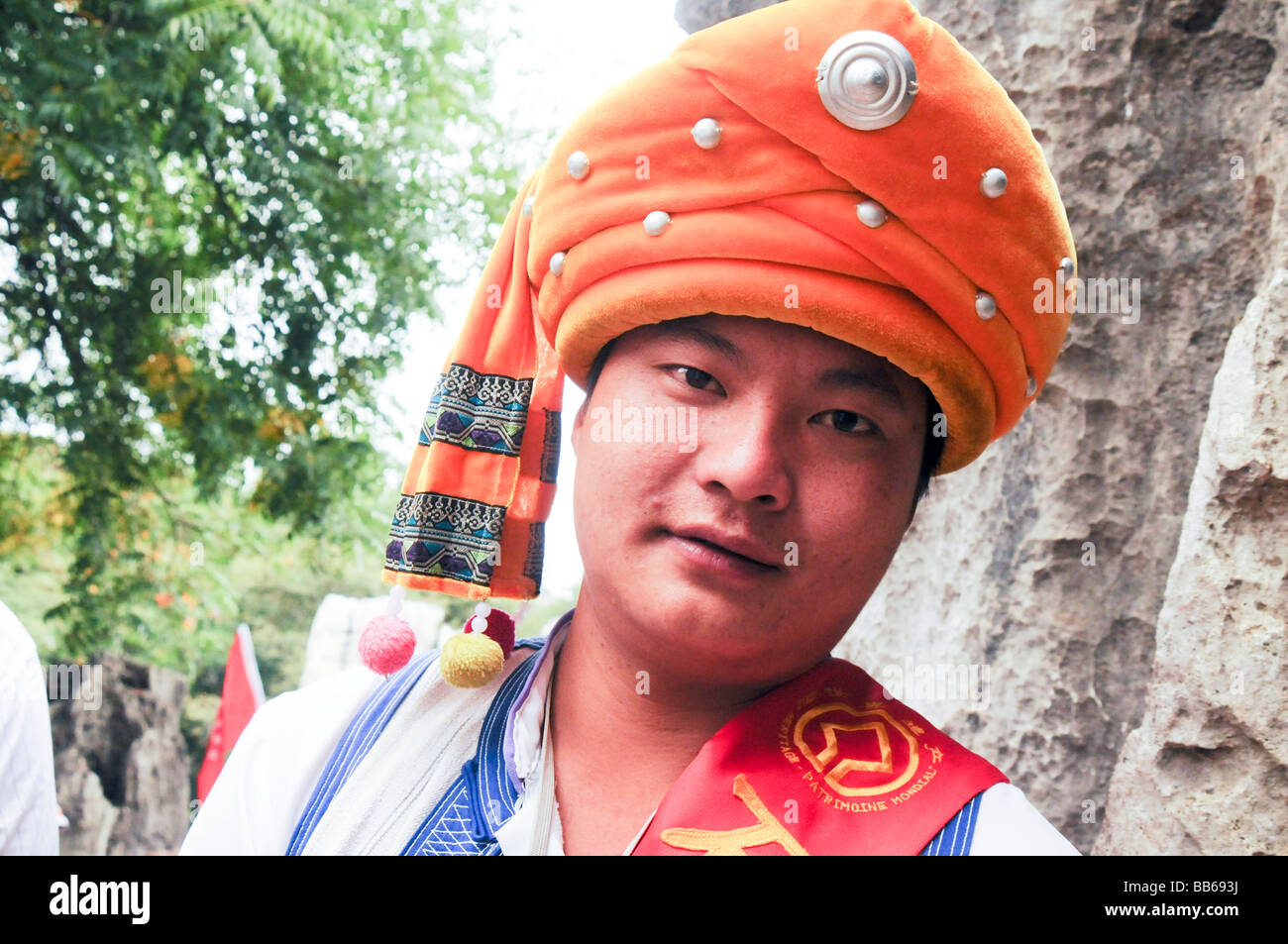 China Yunnan province Kunming Man in traditional dress Stock Photo - Alamy