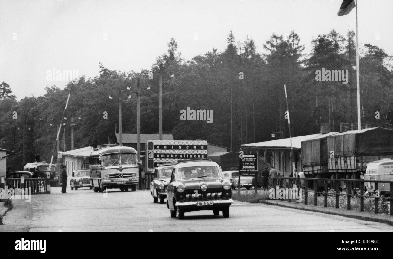 geography / travel, Germany, Inner German Border, check point Helmstedt ...