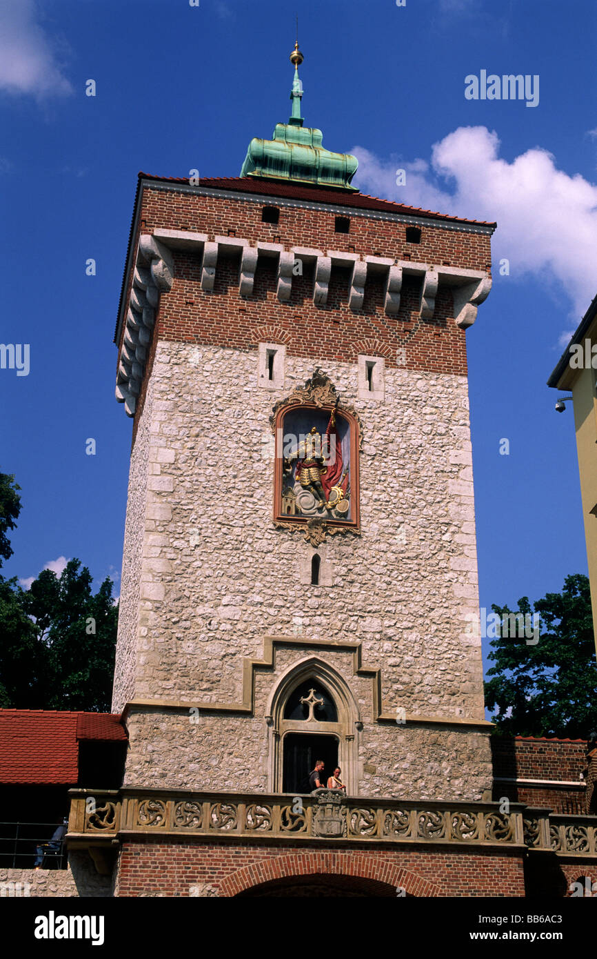 Poland, Krakow, St Florian's gate, Florianska tower Stock Photo - Alamy