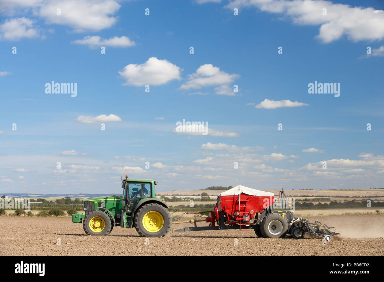 Tractor with seed drill hi-res stock photography and images - Alamy