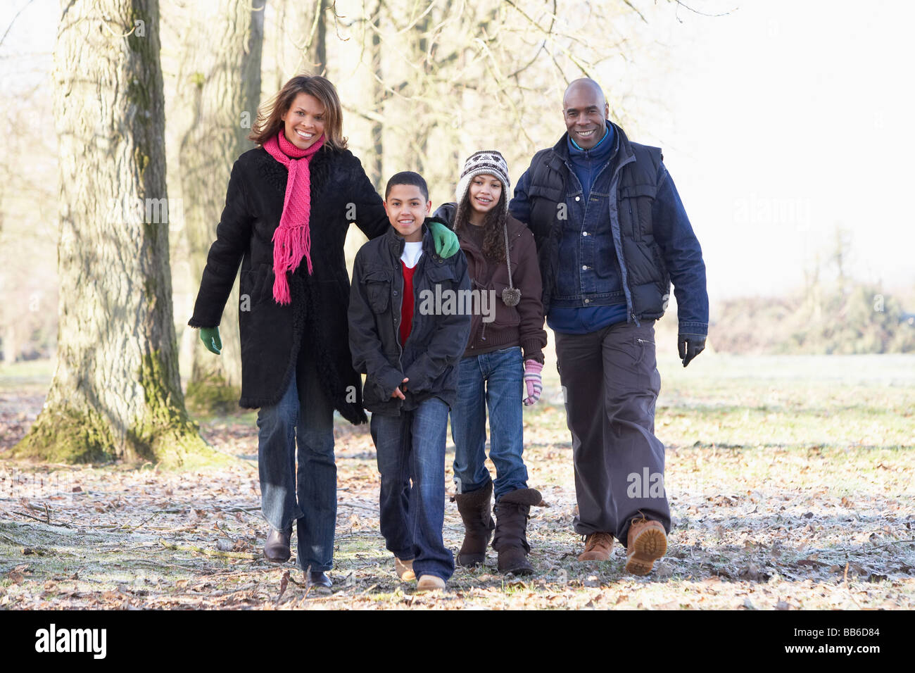 Family On Autumn Walk In Countryside Stock Photo - Alamy