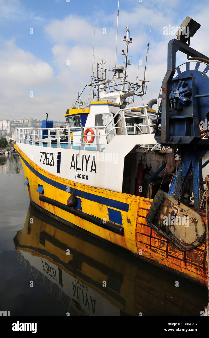 Israel Bay of Haifa The Kishon Port used by fisherman and yacht owner ...