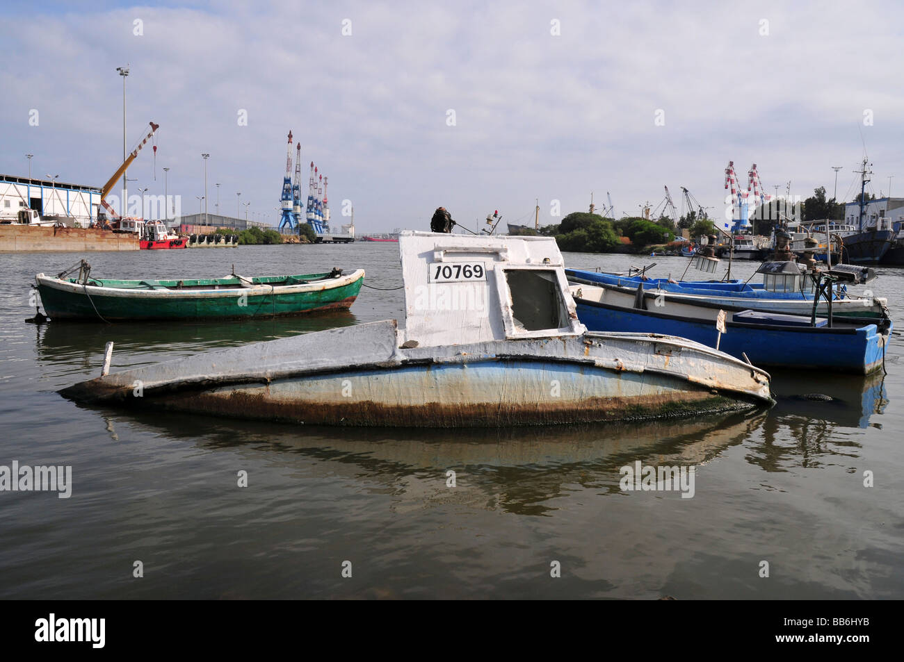 Israel Bay of Haifa The Kishon Port used by fisherman and yacht owner ...