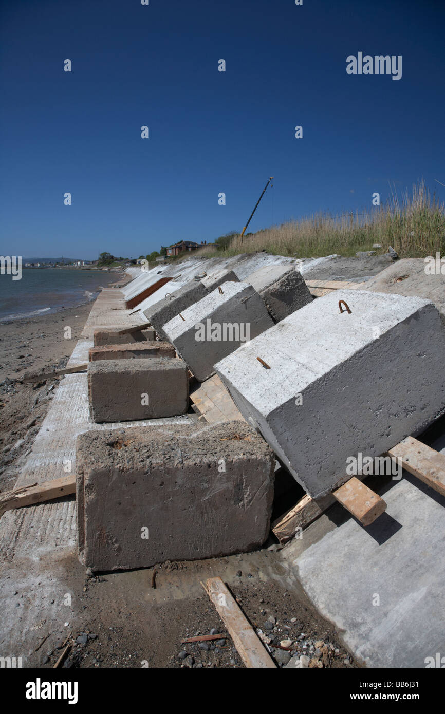 strengthening beach sea defences in carrickfergus county antrim ...