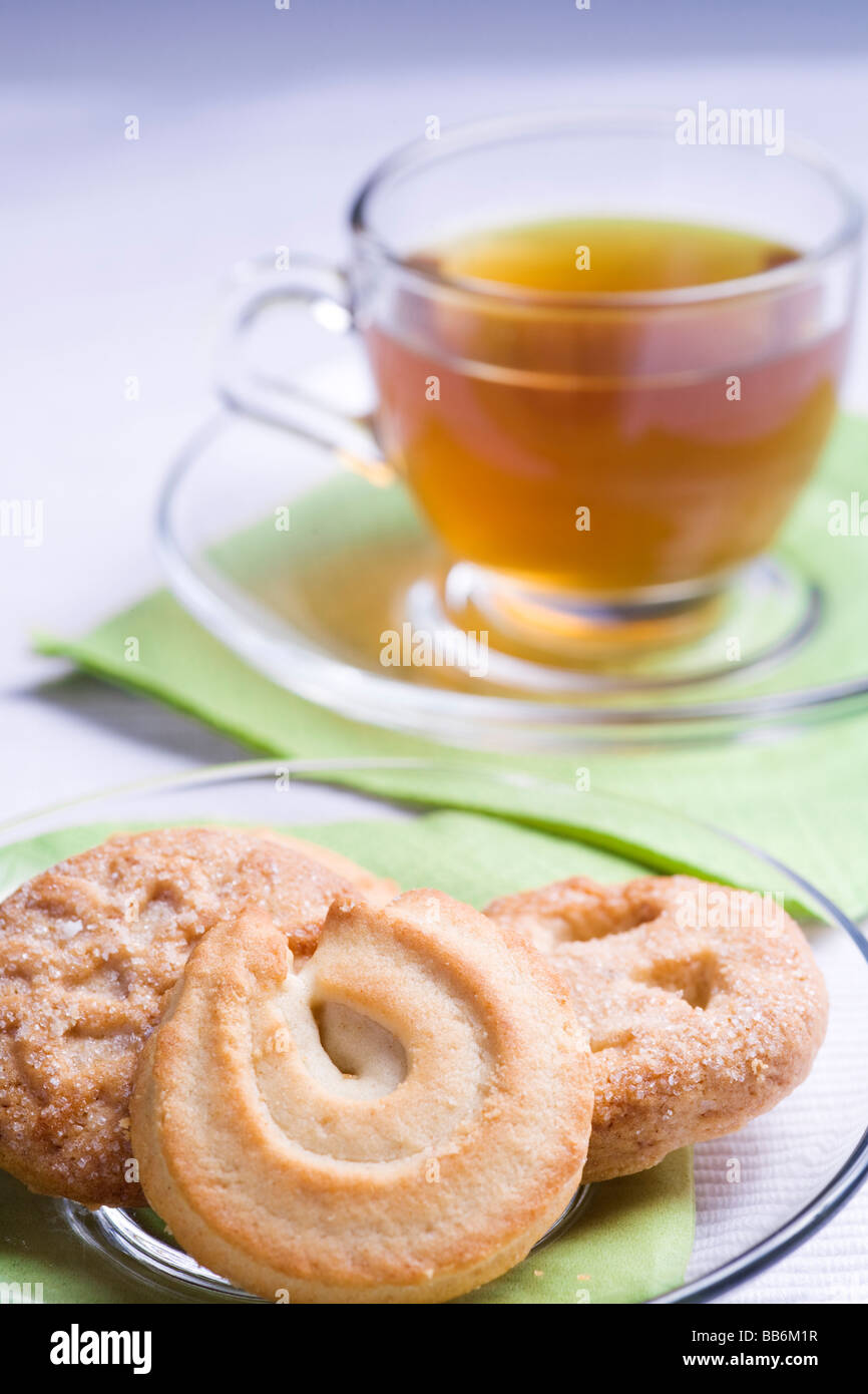 TEA TIME WITH BISCUITS Stock Photo - Alamy