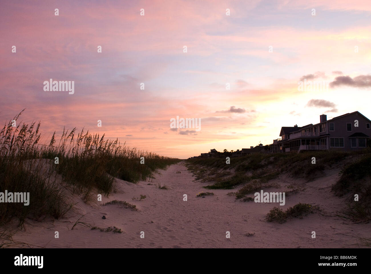 Folly Beach Sunset Stock Photo - Alamy