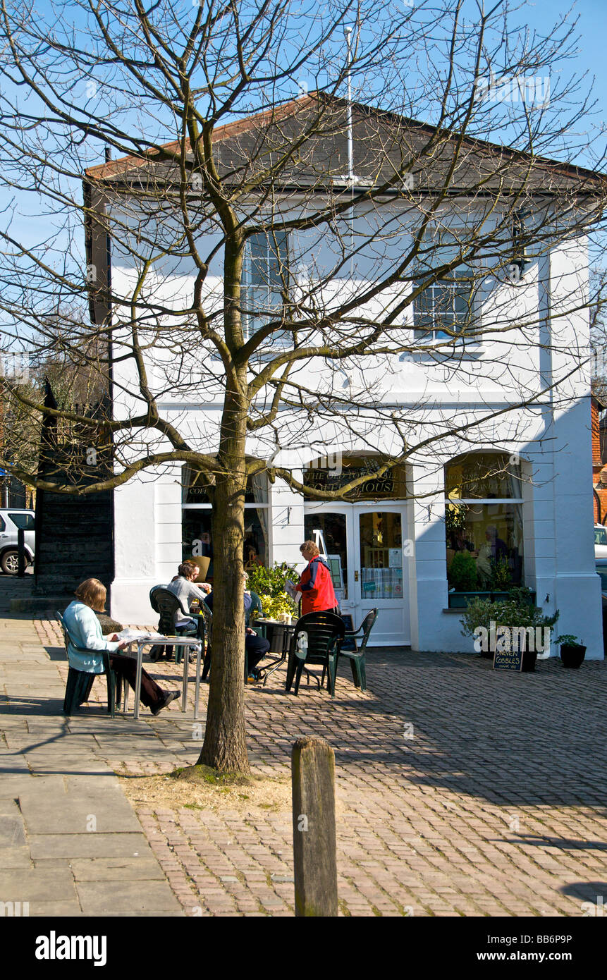 A street scene in Midhurst town in West Sussex The Old Town Hall Stock ...