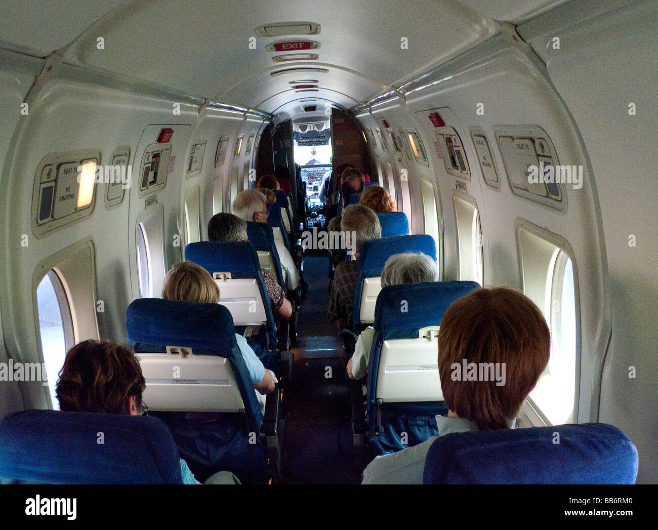 Buddha Airline inside aircraft cabin. Nepal. View horizontal Buddha Air ...