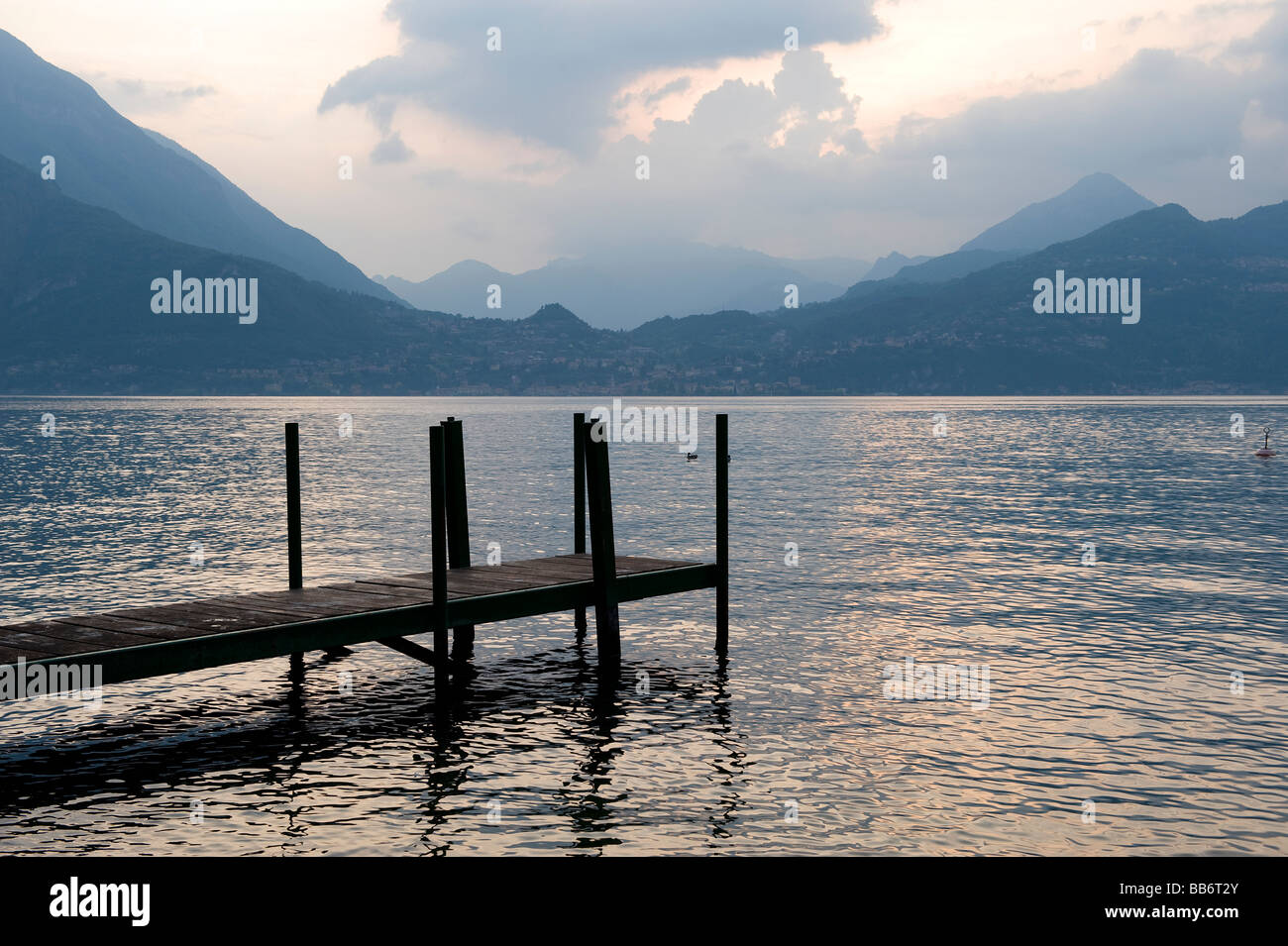 jetty at varenna, lake como, italy Stock Photo - Alamy