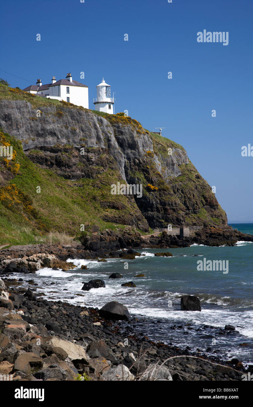 blackhead lighthouse and the whitehead to blackhead coastal path county ...