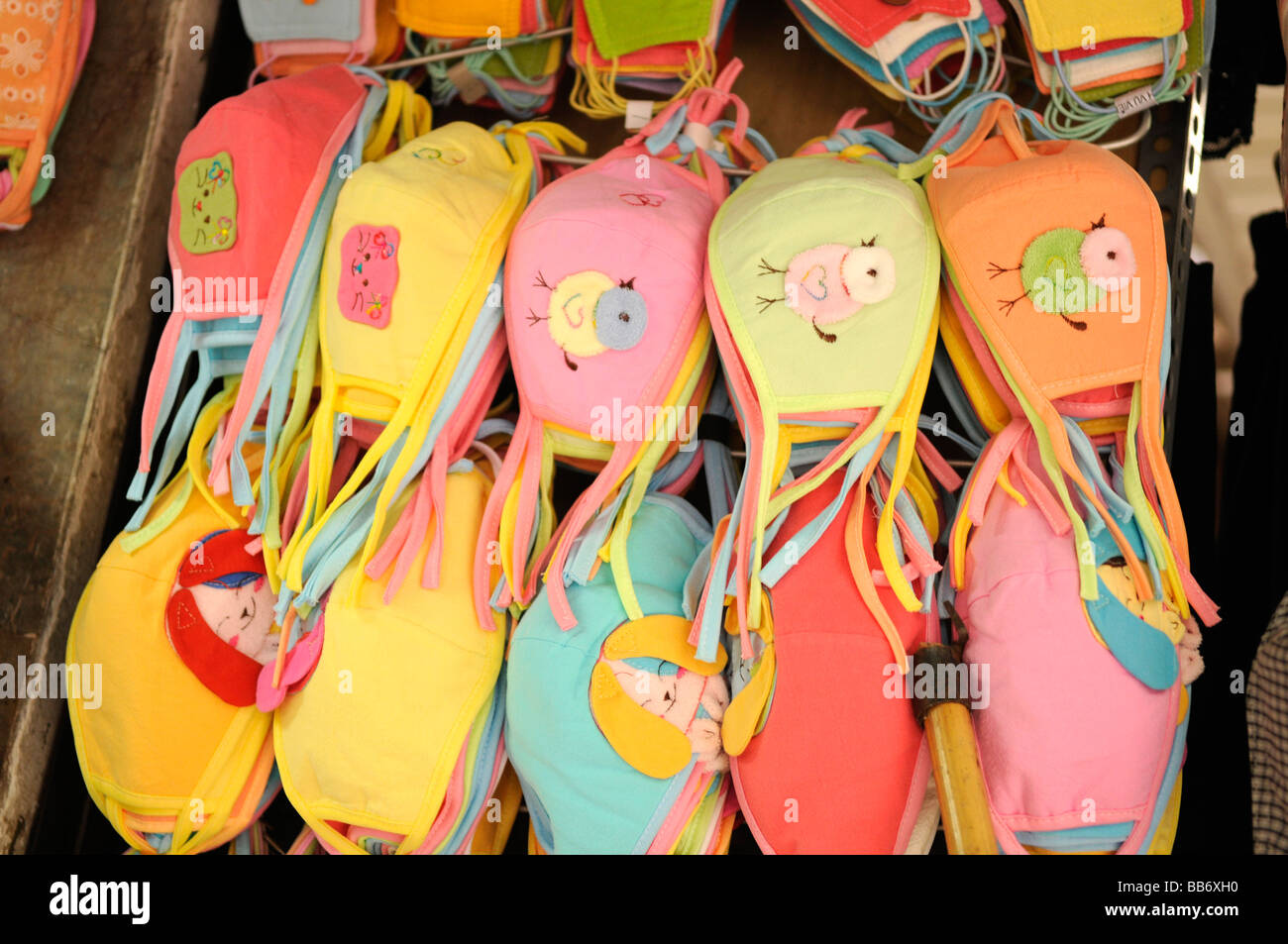 colorful and fashion bunch of face mask selling in Old Quarter, Hanoi ...