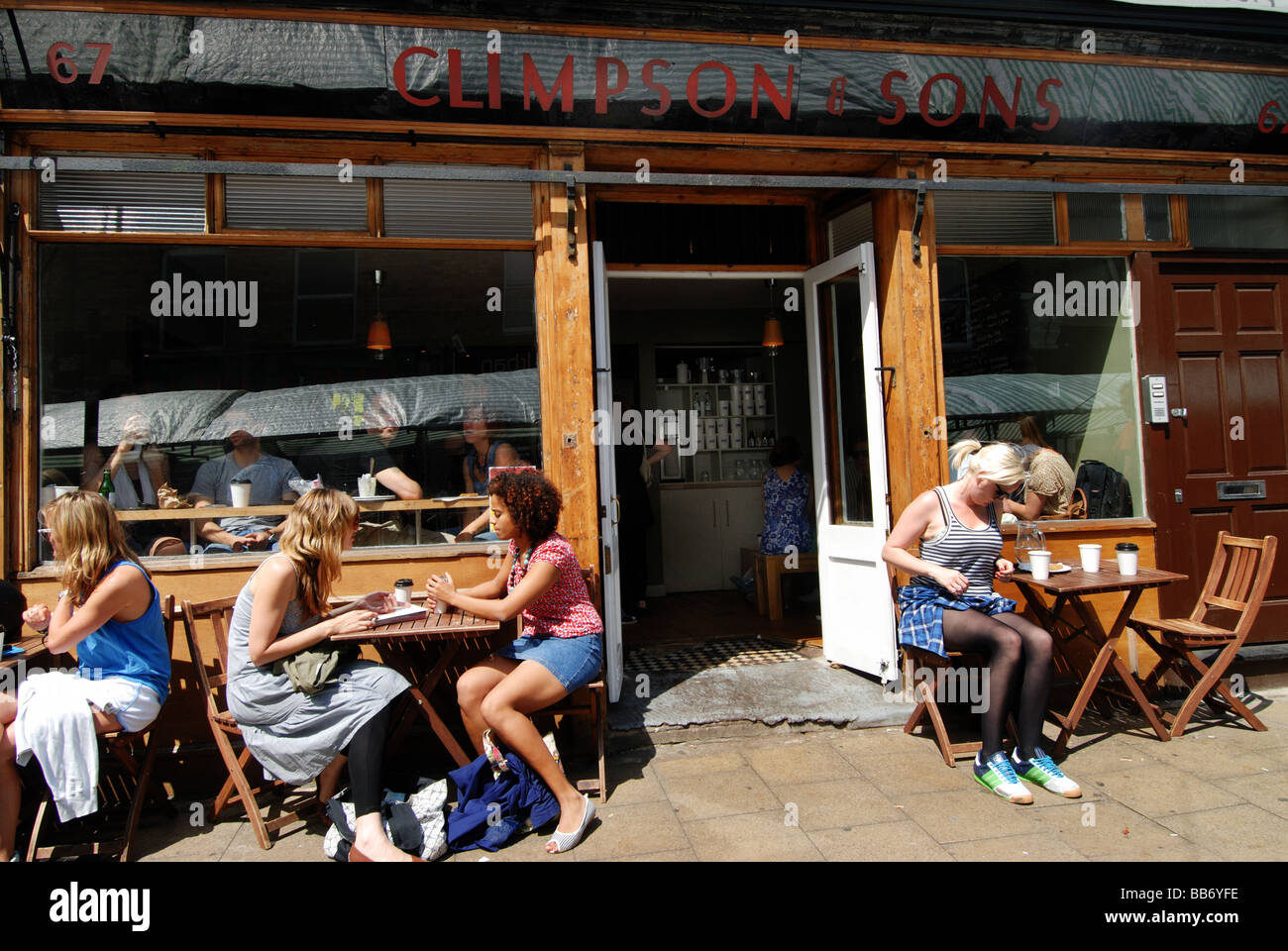 Hackney Broadway market Coffee bar and cafe Stock Photo - Alamy