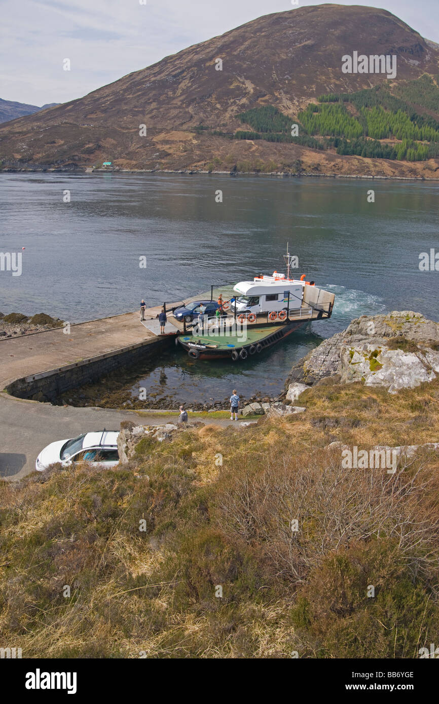 Kyle Rhea ferry to Skye Glenelg Lochalsh Highland region Scotland April ...