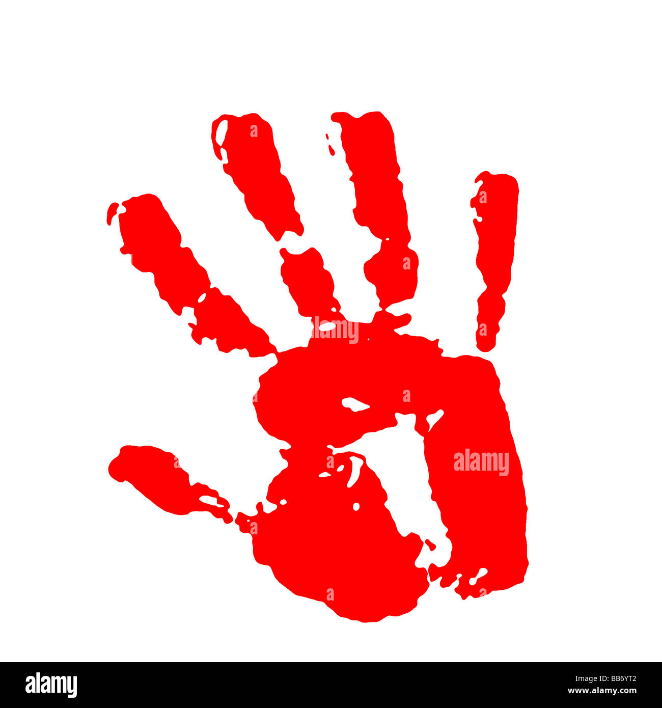 A red hand print Stock Photo - Alamy