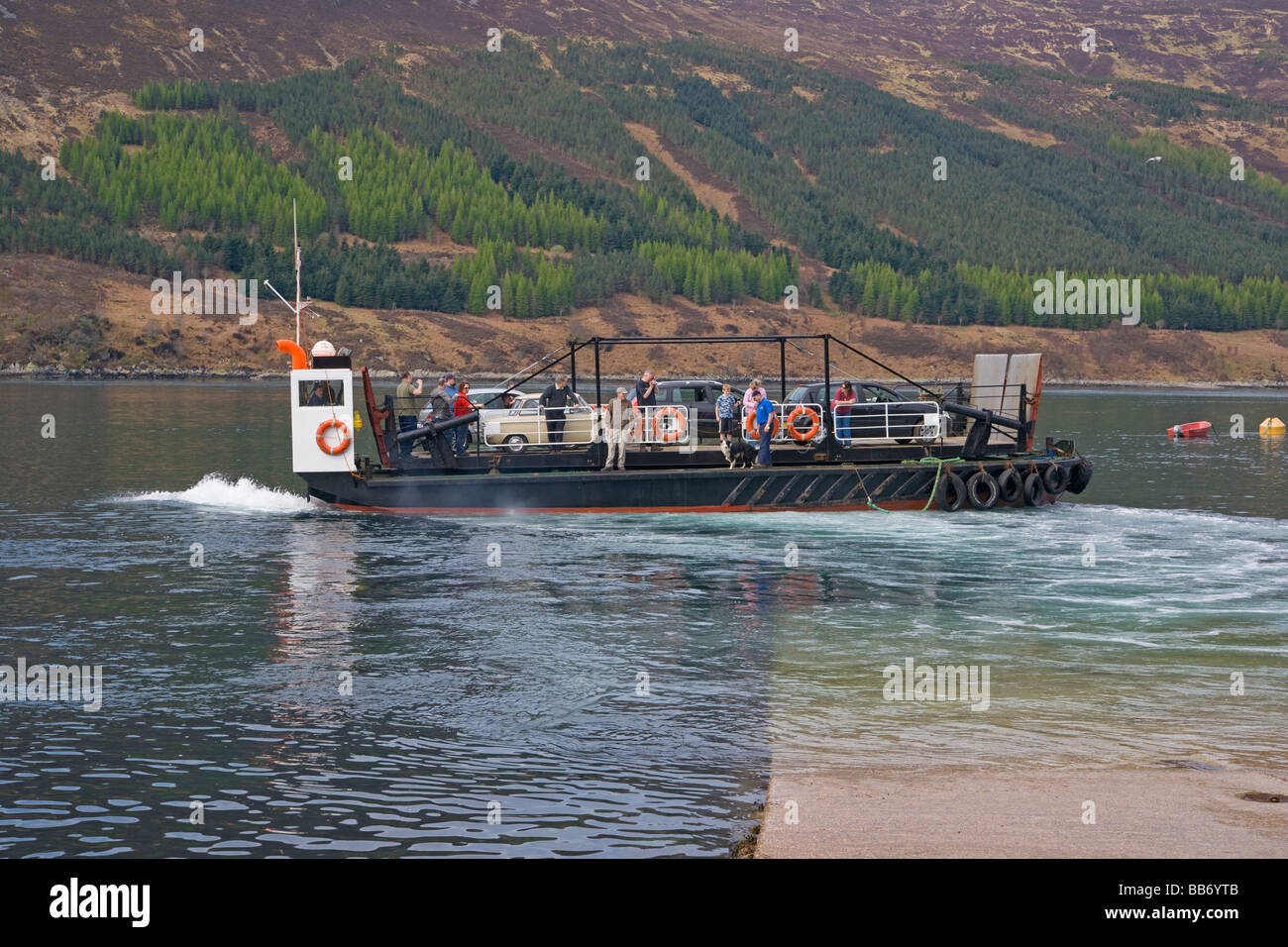 Kyle Rhea ferry to Skye Glenelg Lochalsh Highland region Scotland April ...