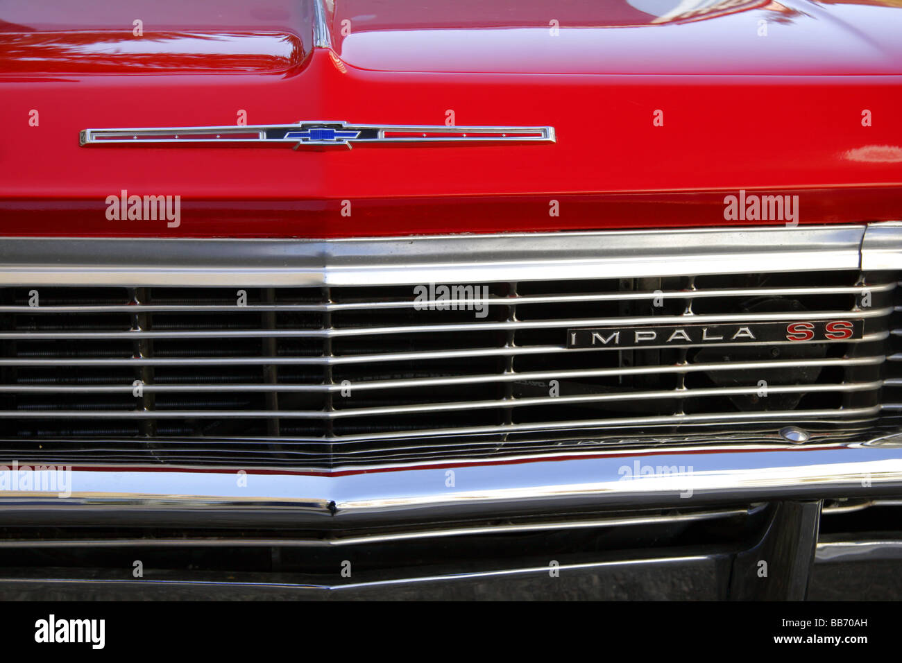 Detail of a red Chevrolet Impala SS Super Sport Stock Photo - Alamy