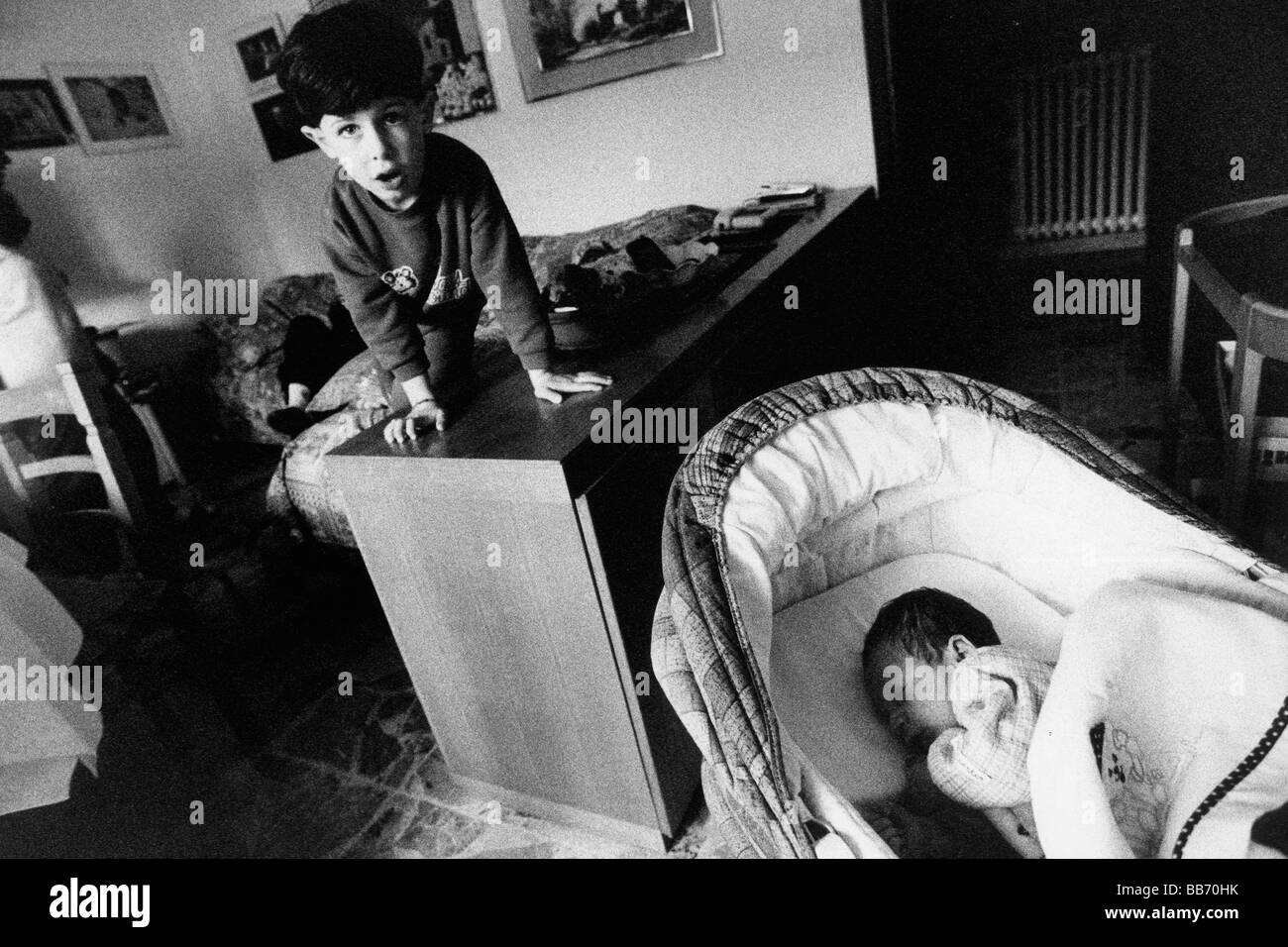 Italian ethnicity Black and White Stock Photos & Images - Alamy