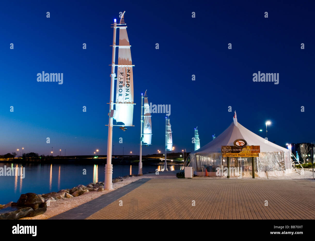 Sunset at National Harbor near Washington DC Stock Photo - Alamy