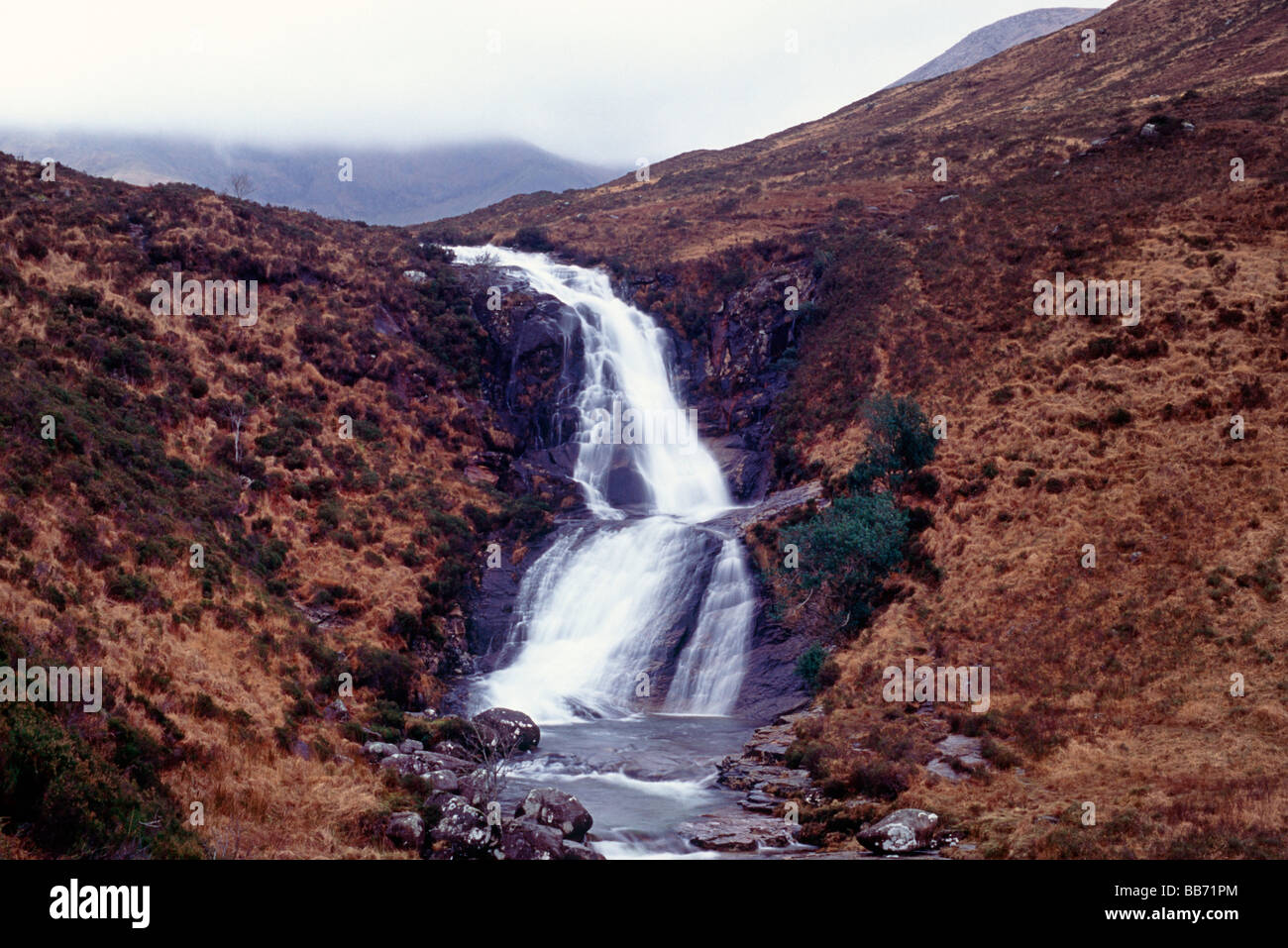 Mountain waterfall in Scotland Stock Photo - Alamy