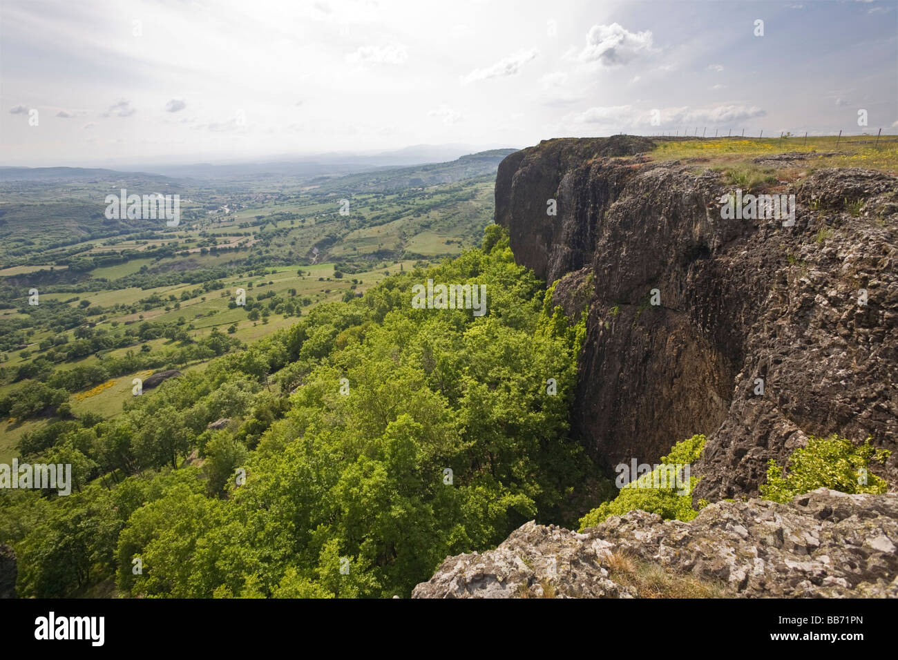 The Coiron basalt Plateau, in the Ardeche (Rhône-Alpes - France ...