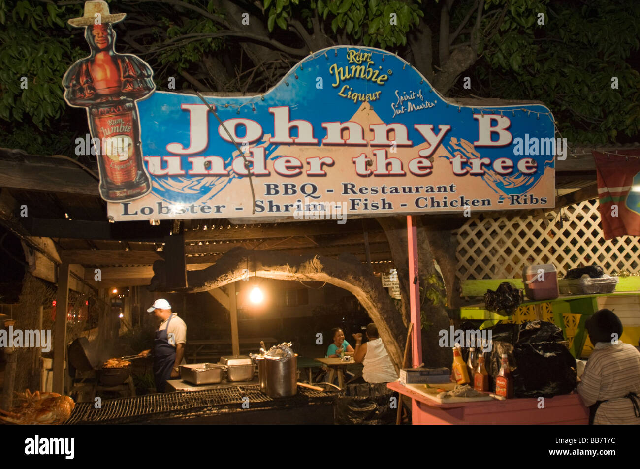 Johnny B under the tree lolo St Martin st Maarten Stock Photo - Alamy