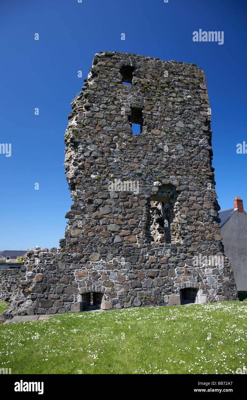 olderfleet castle at curran point larne county antrim northern ireland ...