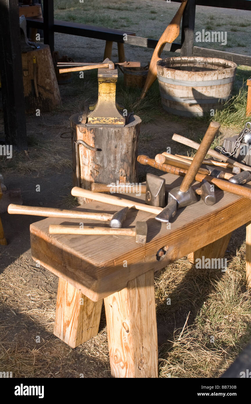 Black smith tools at the Renaissance Pleasure Faire Stock Photo - Alamy