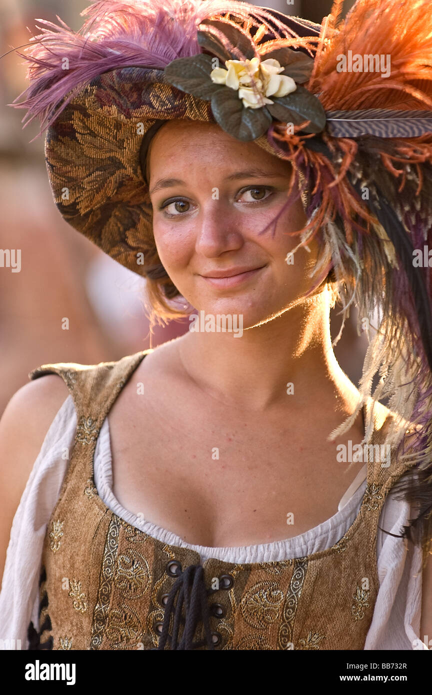 An attractive young woman in costume at the Renaissance Pleasure faire Stock Photo - Alamy