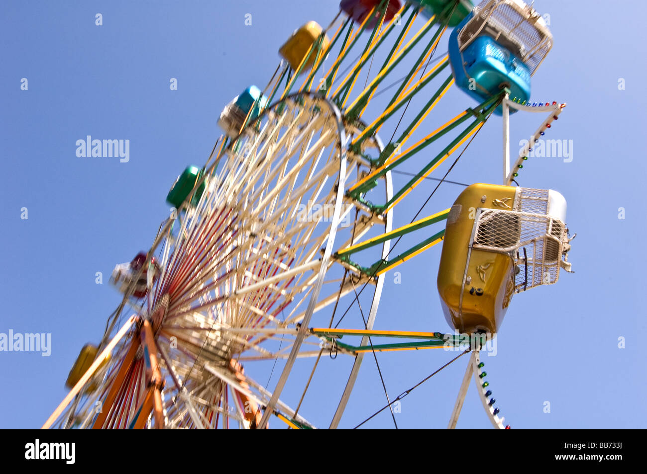 Wide angle view of a ferris wheel Stock Photo - Alamy