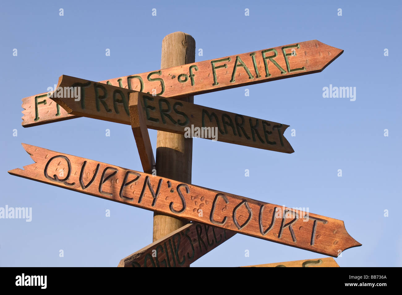 Wooden signs at the Renaissance Pleasure faire Stock Photo - Alamy