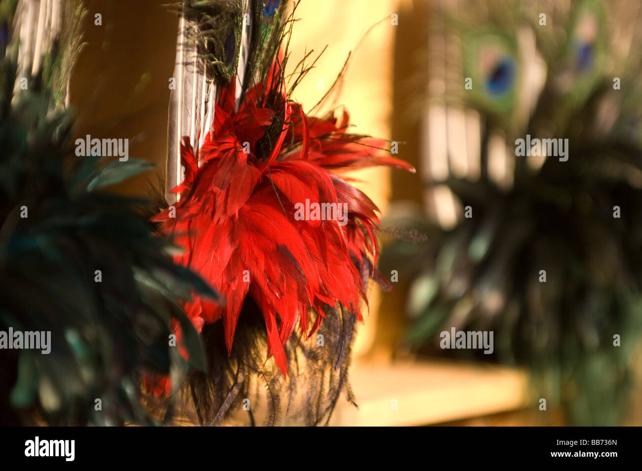 A feather head piece being sold at the Renaissance Pleasure faire Stock ...