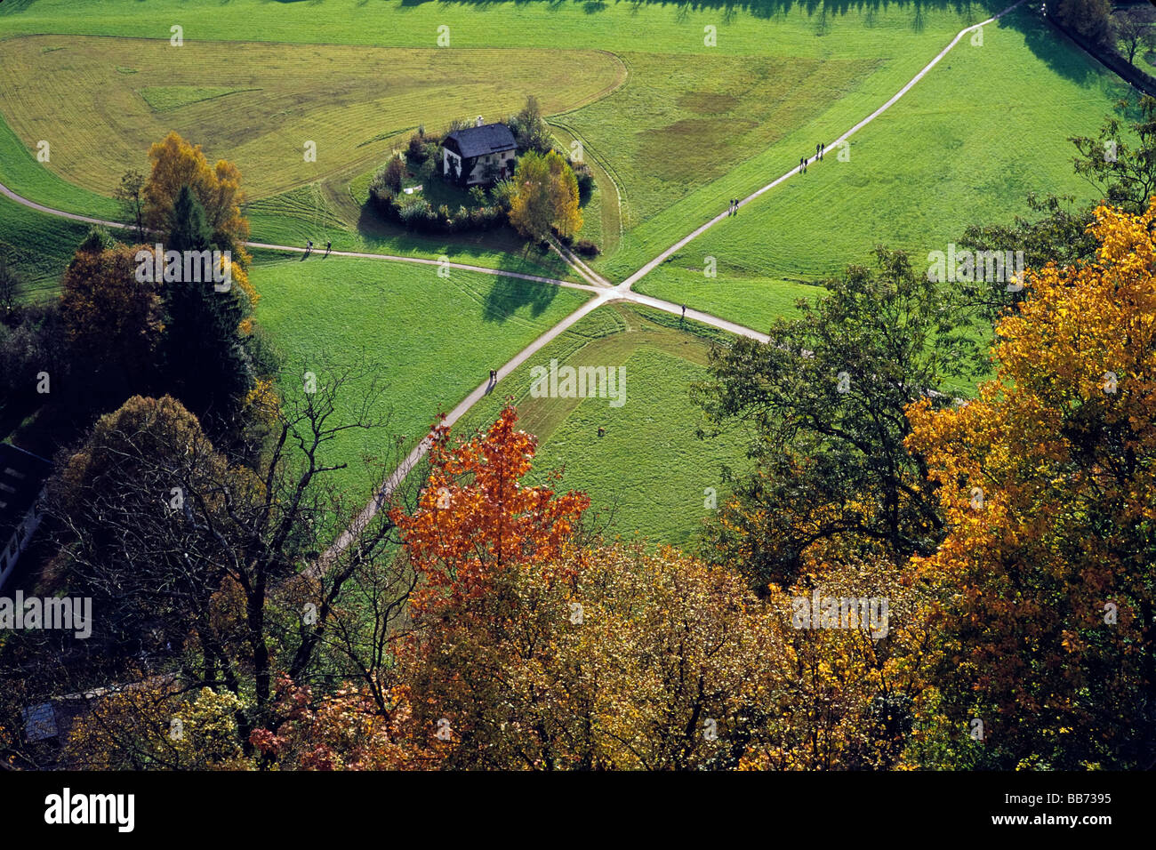 Sidewalk intersection in countryside Salzburg Austria Stock Photo - Alamy