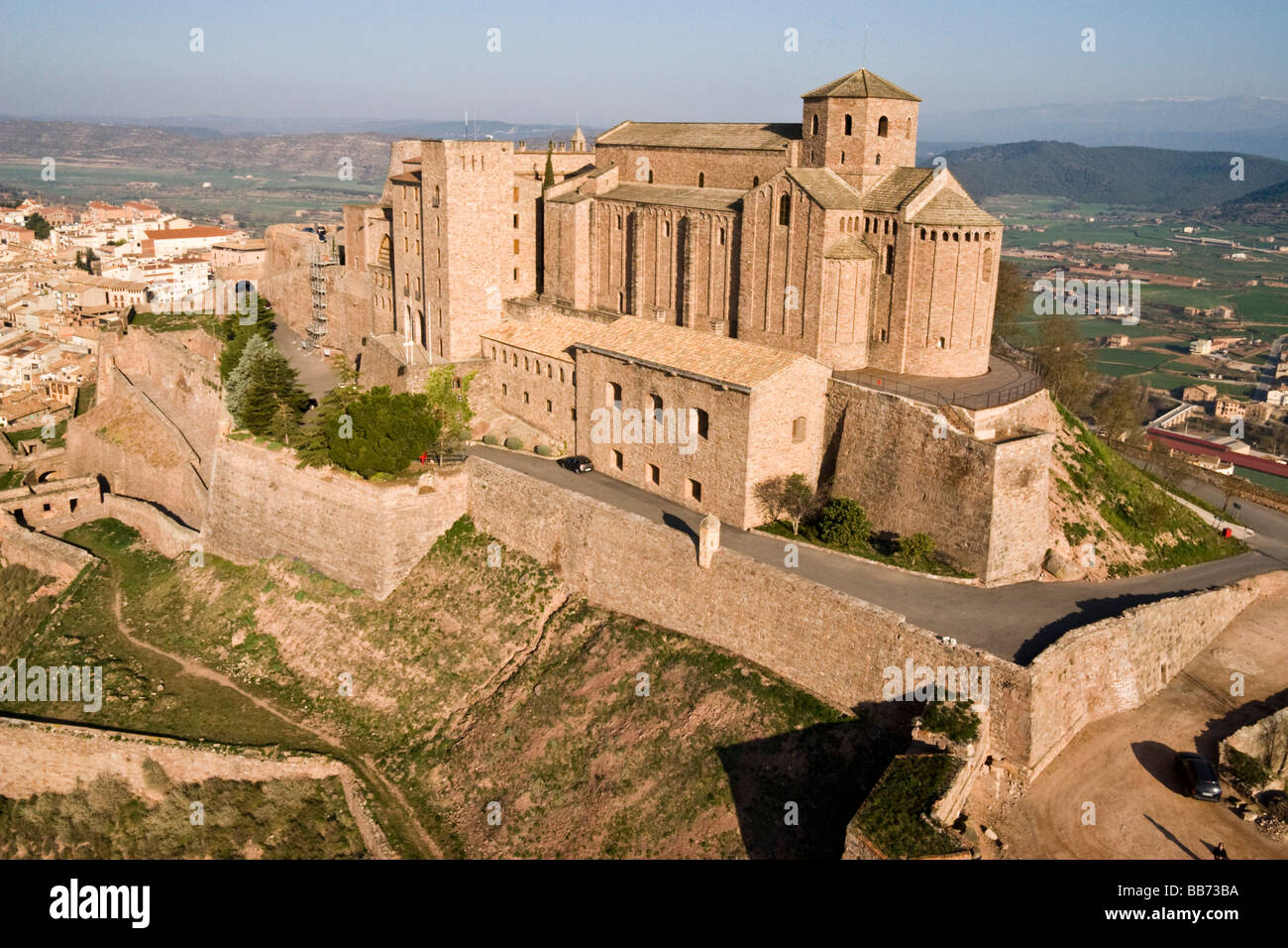 aerial view of cardona castle Stock Photo - Alamy