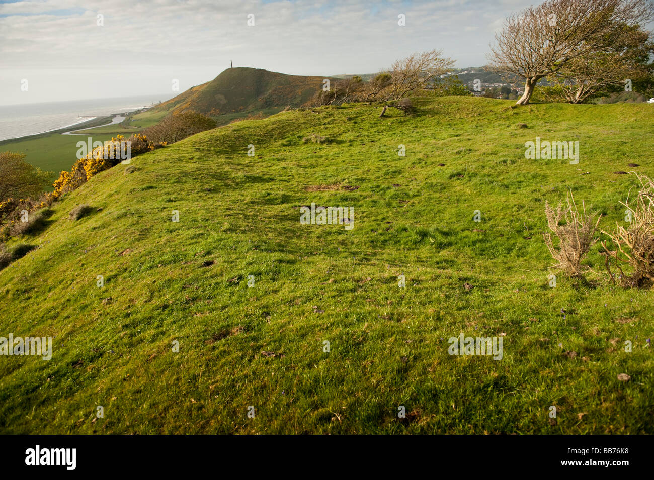 The site of the original Motte and Bailey Aberystwyth Castle with the ...