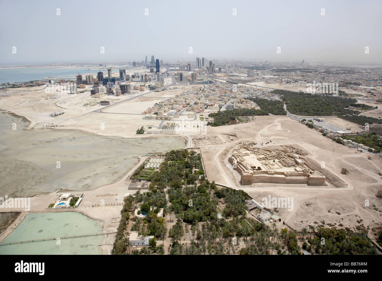 Aerial photograph of Bahrain Fort Manama Stock Photo - Alamy