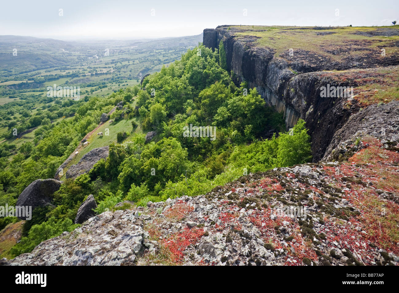 The Coiron basalt Plateau, in the Ardeche (Rhône-Alpes - France ...