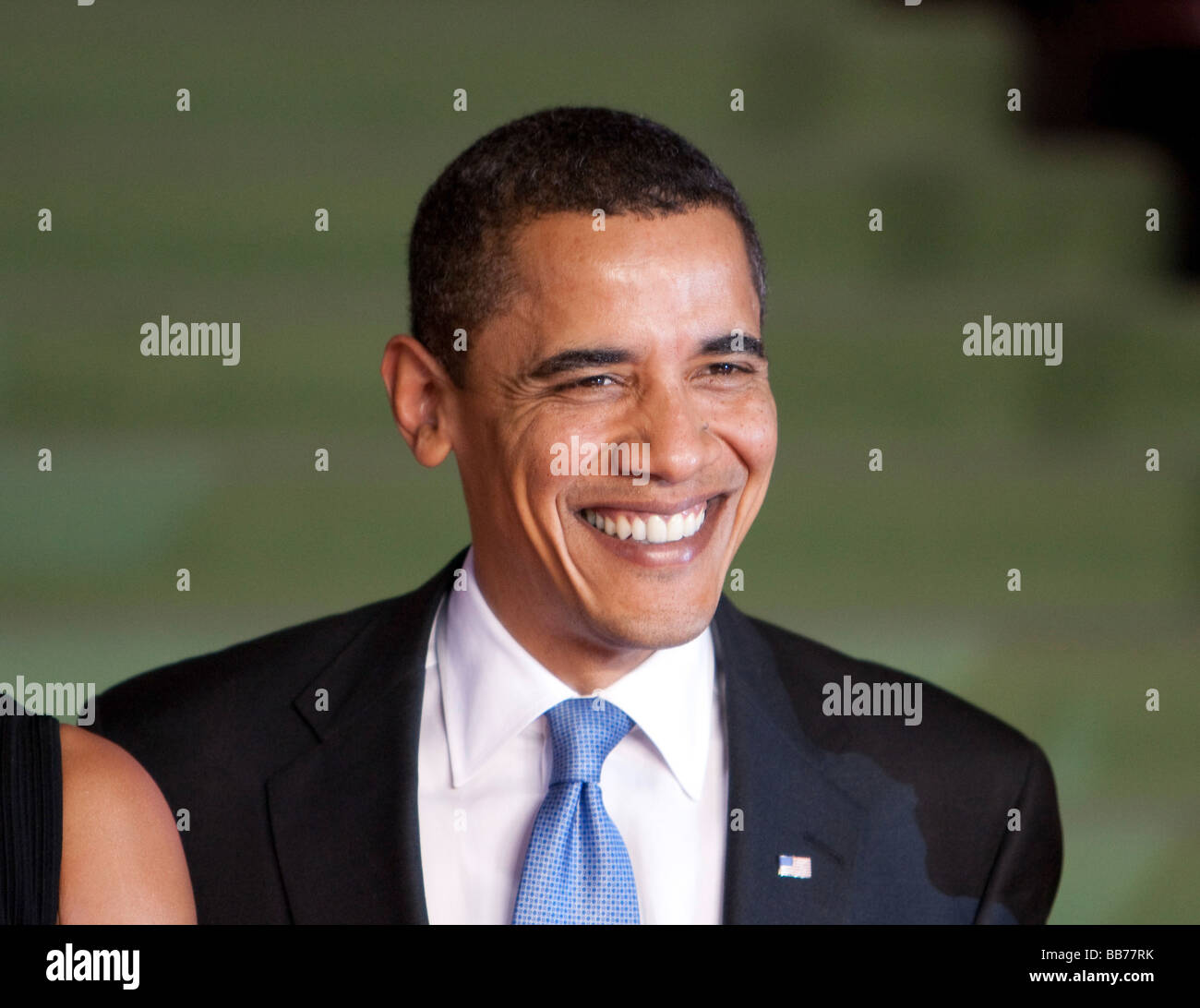 Barack OBAMA President of USA at the Nato Summit in Baden Baden Stock ...