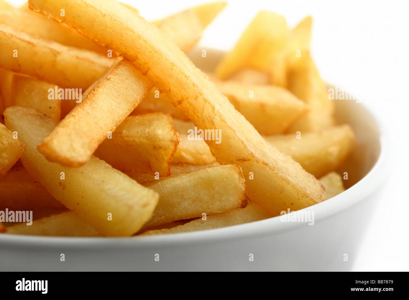 French fries detail isolated on white Stock Photo - Alamy