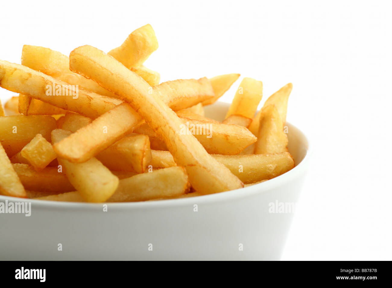 French fries detail isolated on white Stock Photo - Alamy