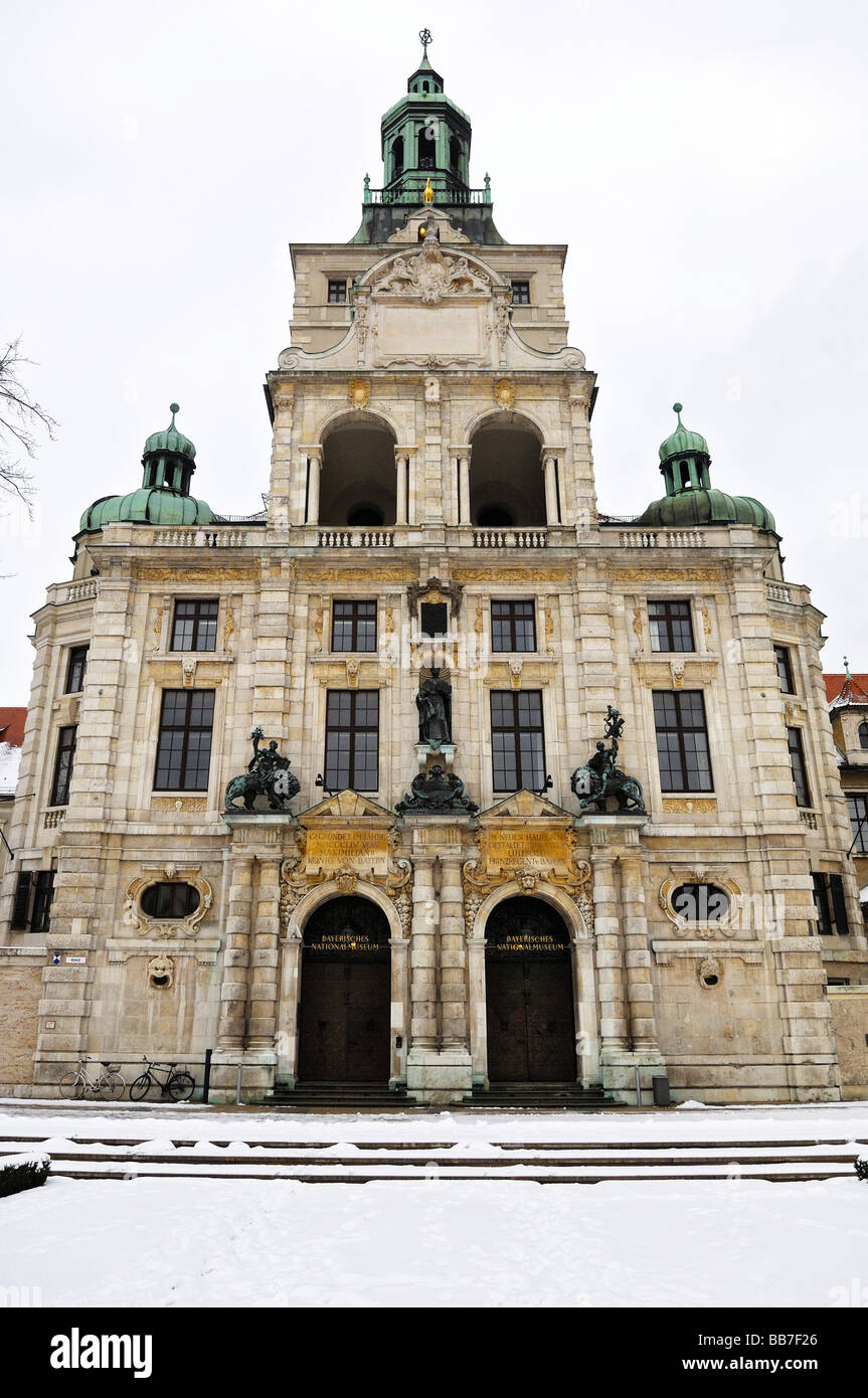 Bavarian National Museum in winter, Munich, Bavaria, Germany, Europe Stock Photo - Alamy