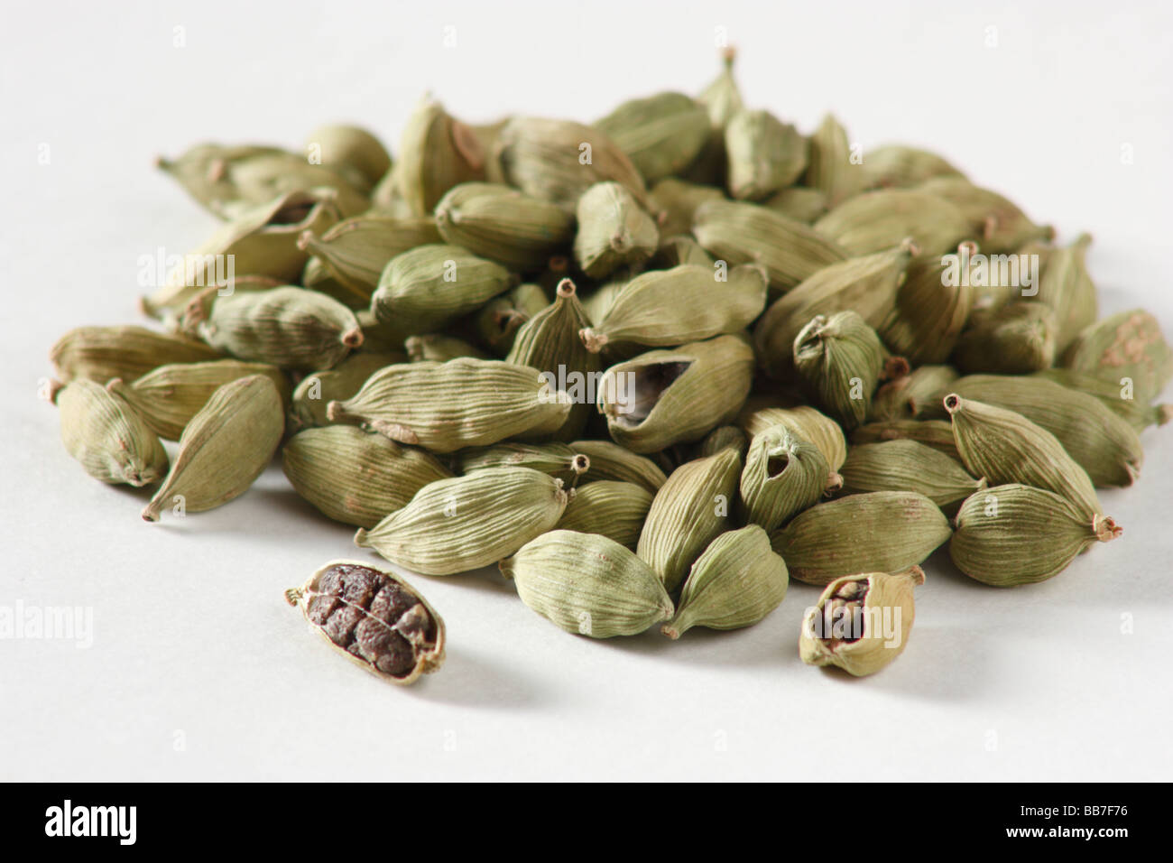 Green Cardamom is a popular Indian spice with many usages Stock Photo ...