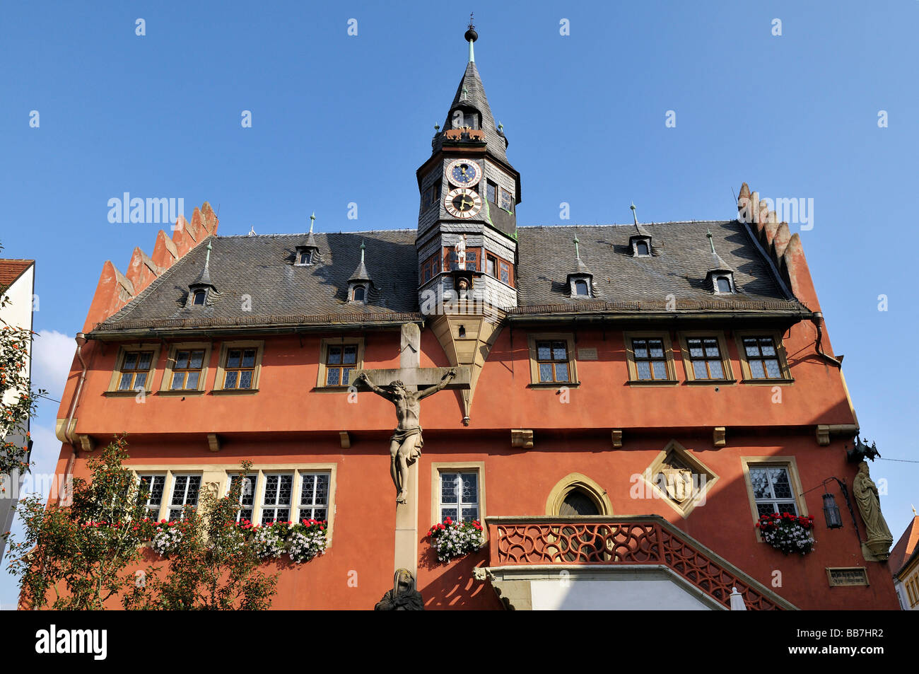 New Town Hall, built in 1515, Ochsenfurt, Franconia, Bavaria, Germany ...