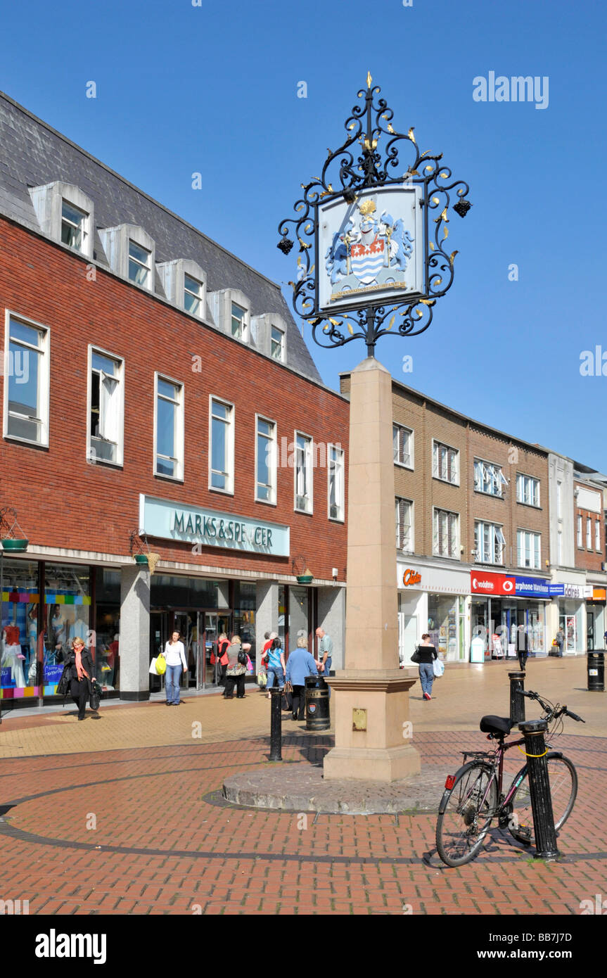 Chelmsford town centre example of pedestrianised shopping High Street ...