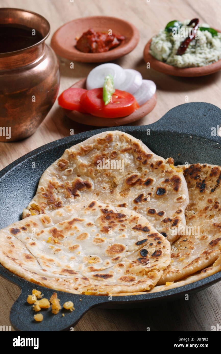 Channa Dal Paratha is an Indian flatbread with dal as stuffing Stock ...