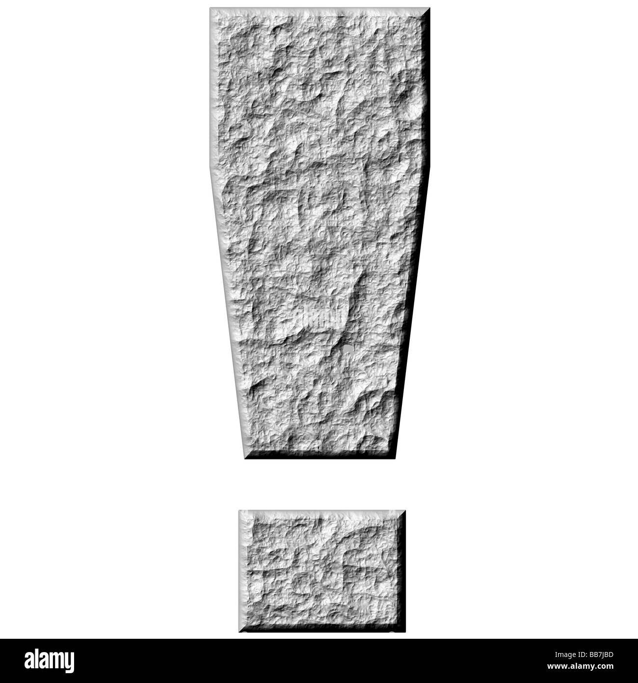 3d stone exclamation mark Stock Photo - Alamy