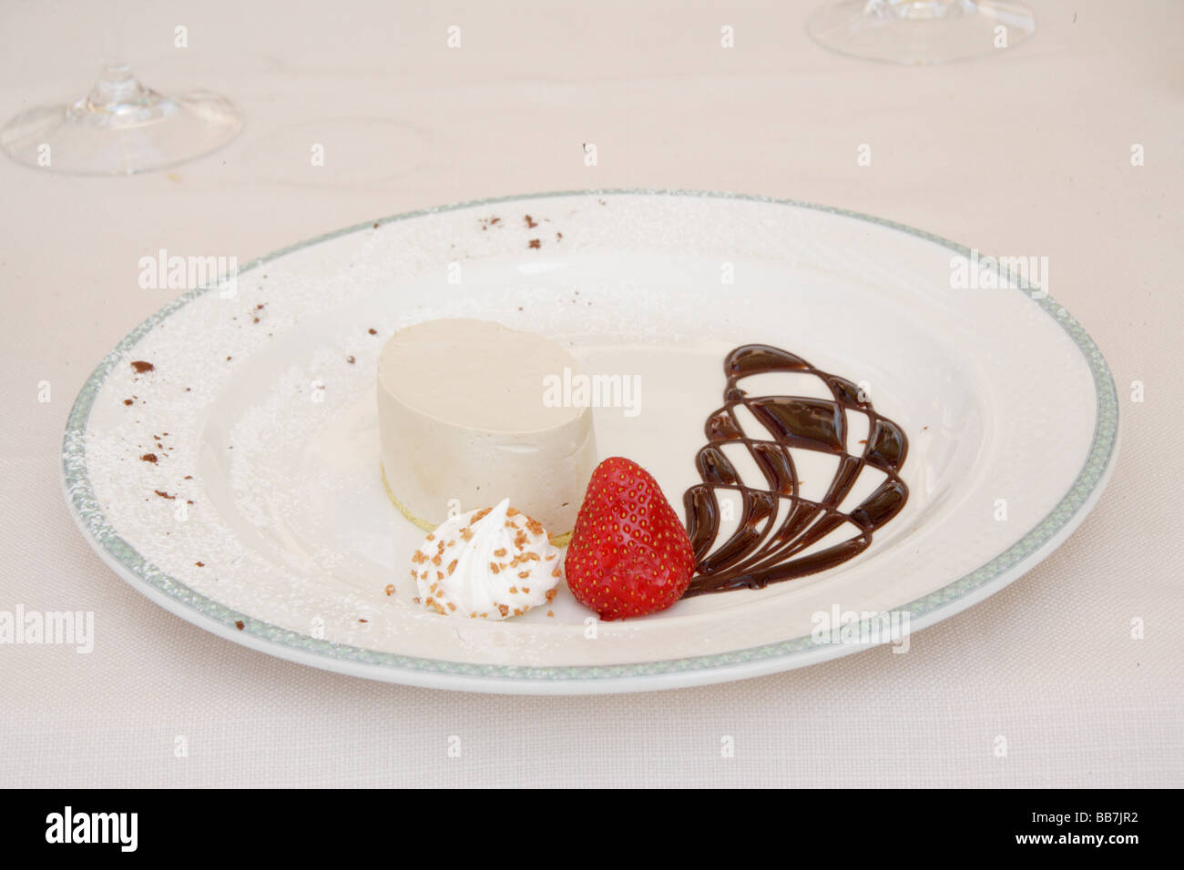 Dolce, dessert, Panacotta, dish Stock Photo - Alamy