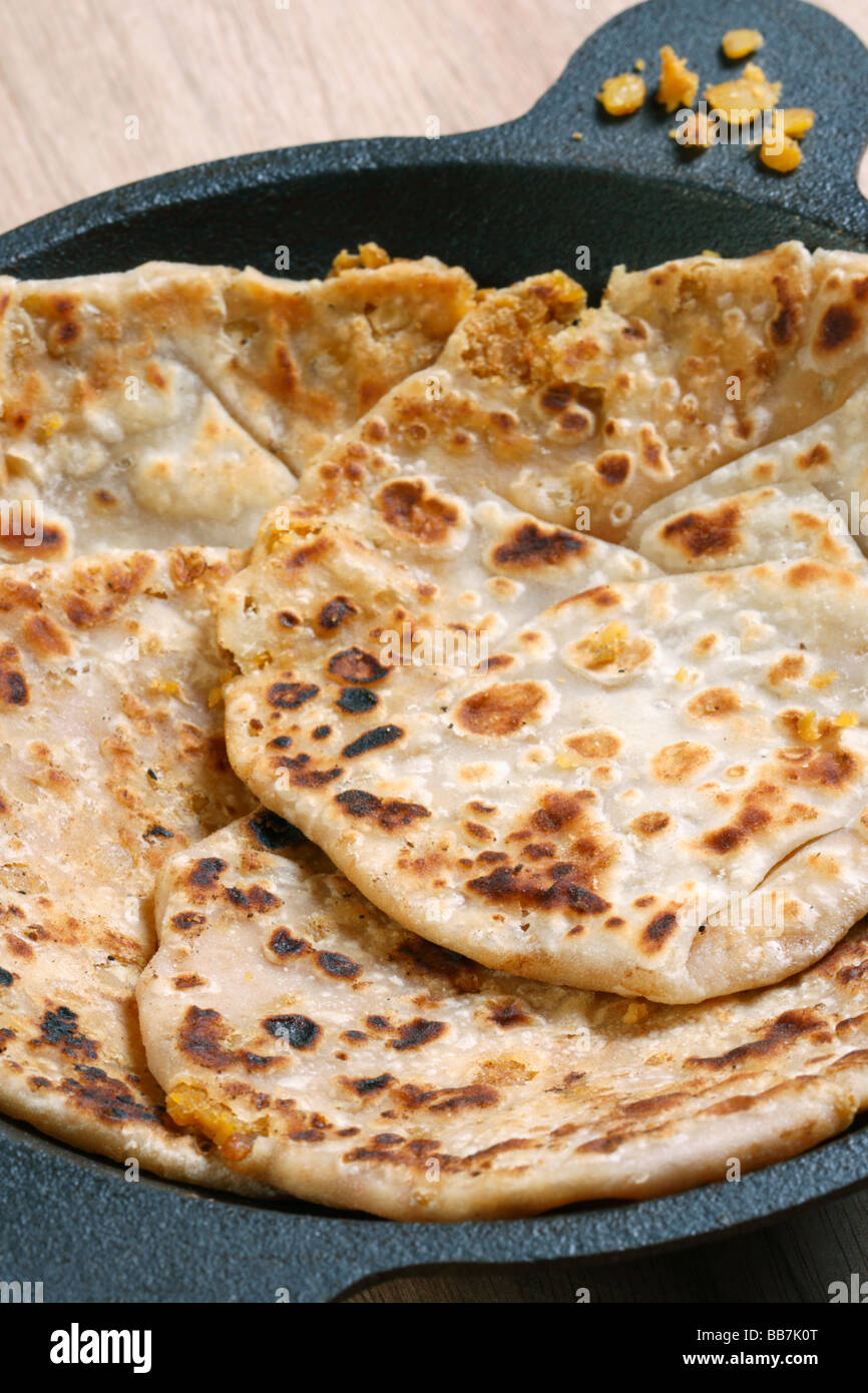 Channa Dal Paratha is an Indian flatbread with dal as stuffing Stock ...