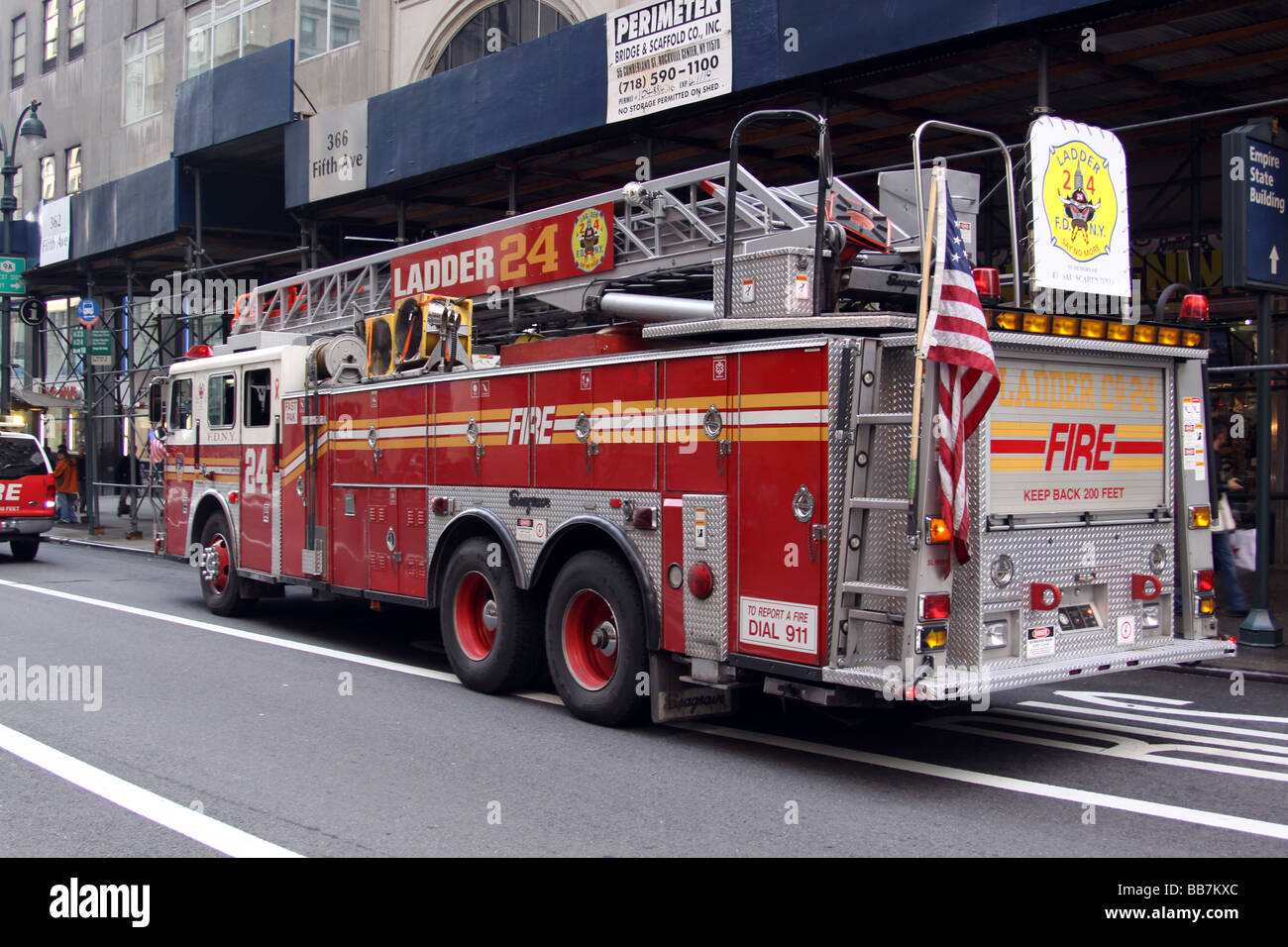Fire Engine Lights Flashing Outside High Resolution Stock Photography ...